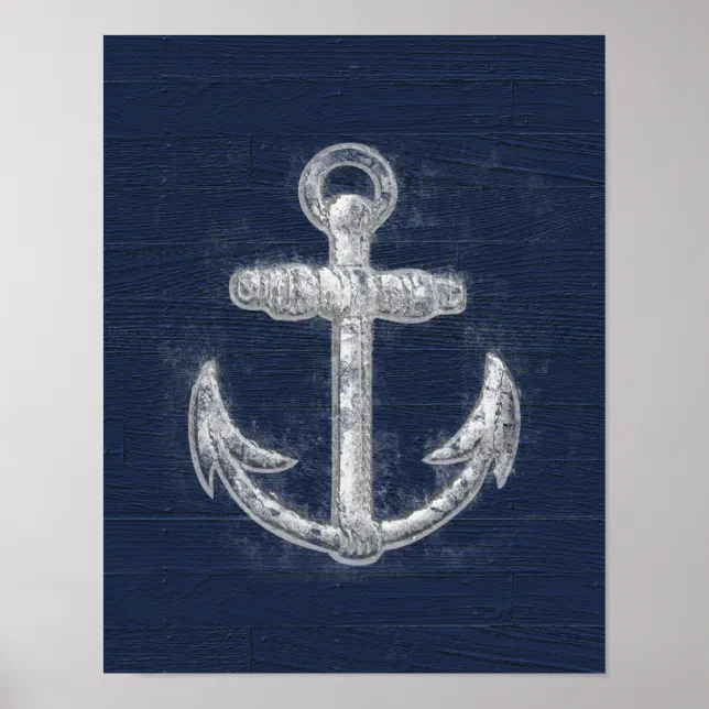 Vintage Nautical Anchor Poster | Zazzle