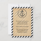Vintage Nautical Anchor - Reception Invitation | Zazzle