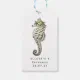 Vintage Nautical Blue and Gold Seahorse Gift Tags | Zazzle