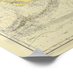 Vintage Nautical Chart Map of Florida | Zazzle