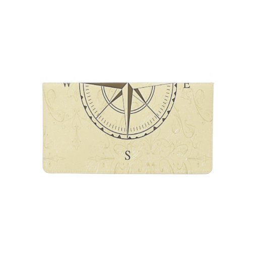 Vintage Nautical Compass Rose Ivory Checkbook Cover | Zazzle