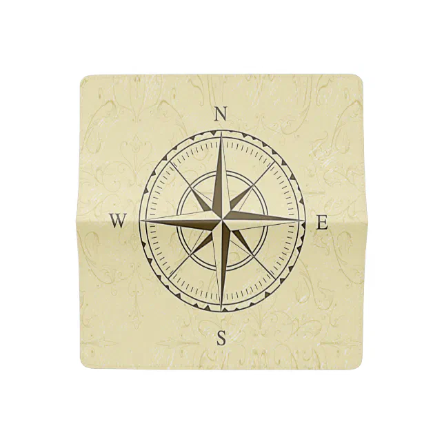 Vintage Nautical Compass Rose Ivory Checkbook Cover | Zazzle