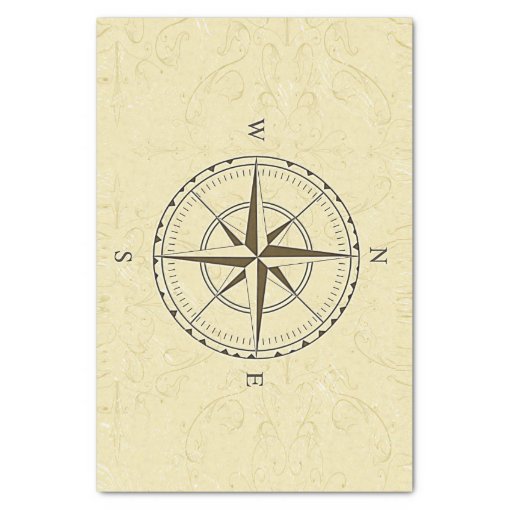 Vintage Nautical Compass Rose Ivory Tissue Paper | Zazzle