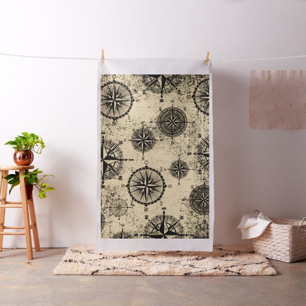Vintage Nautical Fabric | Zazzle