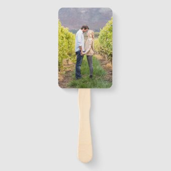 Vintage Nautical Seashell Photo Wedding Program Hand Fan | Zazzle