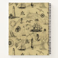 Vintage Nautical Travel Ships Lighthouses Old Map Notebook | Zazzle