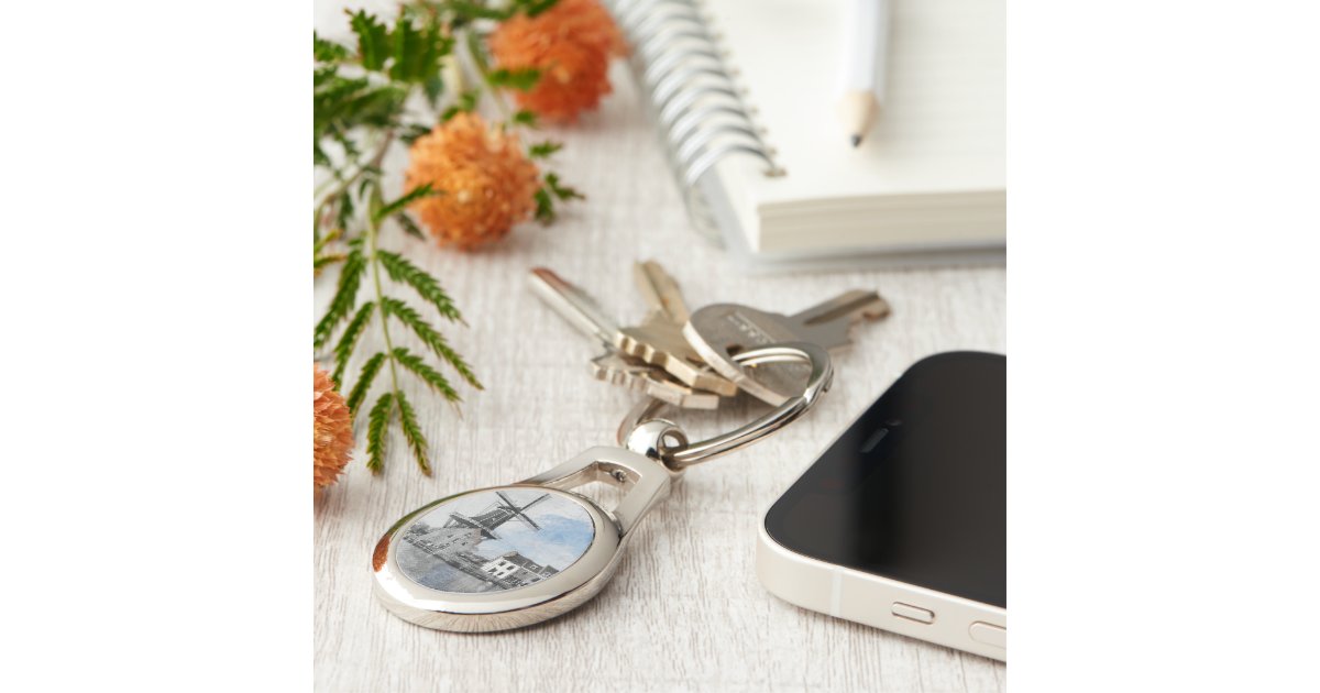 Vintage Netherlands Travel Poster Keychain | Zazzle