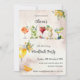 Vintage Neutral Mocktail Birthday Party Invitation | Zazzle