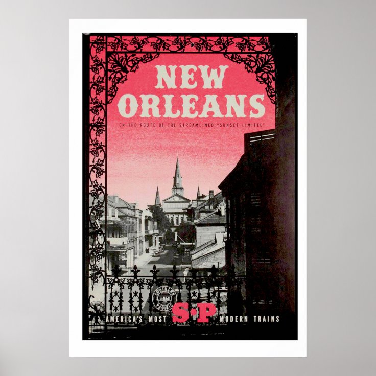 Vintage New Orleans Travel Poster | Zazzle