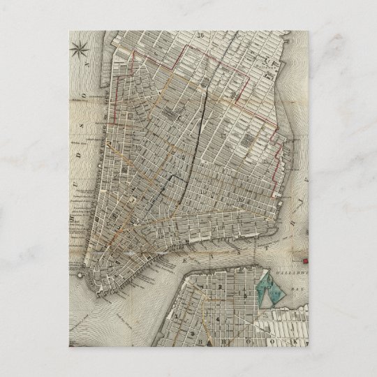 vintage New York city map Postcard | Zazzle.com