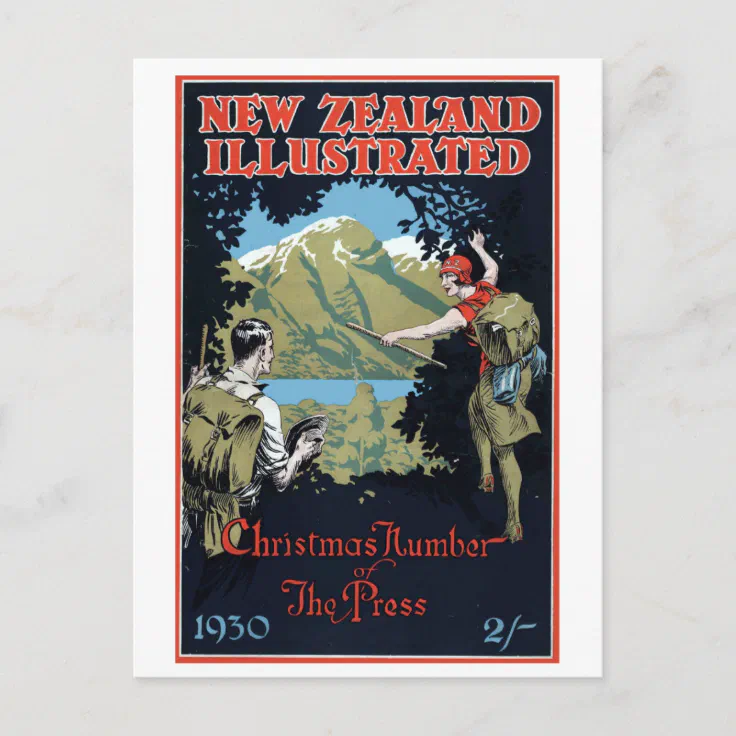 Vintage New Zealand Exploration Travel Postcard | Zazzle