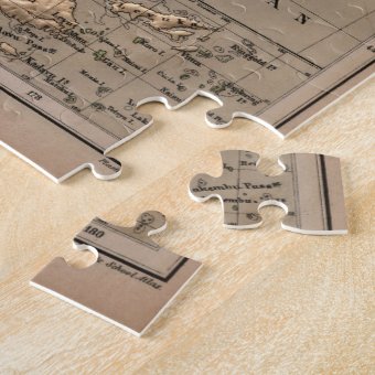 Vintage New Zealand Physical Map (1880) Jigsaw Puzzle | Zazzle