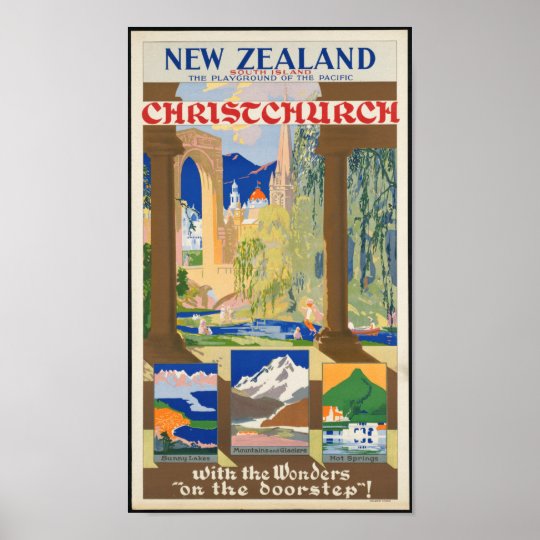 Vintage New Zealand Travel Poster | Zazzle.com