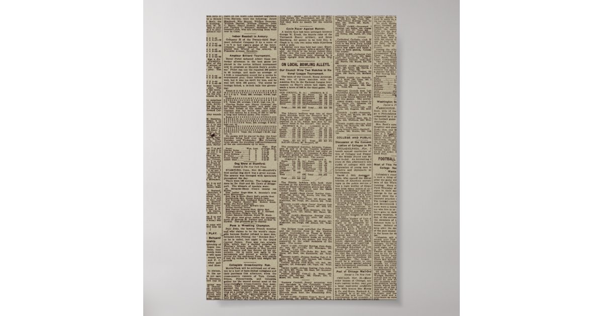 Vintage Newspaper 1902 Poster | Zazzle