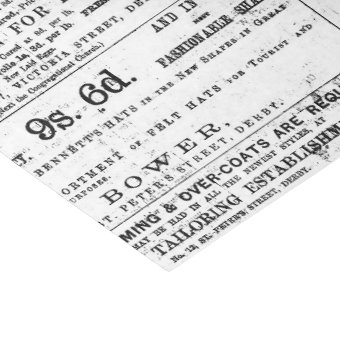 Vintage Newspaper Advertisement Tissue Paper | Zazzle