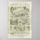 Vintage Newspaper Advertising Kitchen Poster | Zazzle