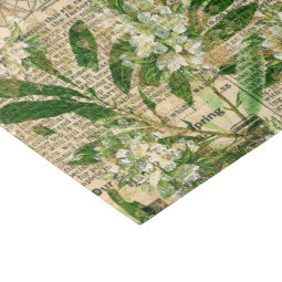 Vintage Newspaper Botanical Tissue Paper | Zazzle