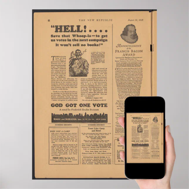 Vintage Newspaper Poster | Zazzle