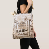 vintage newspaper tote bag | Zazzle