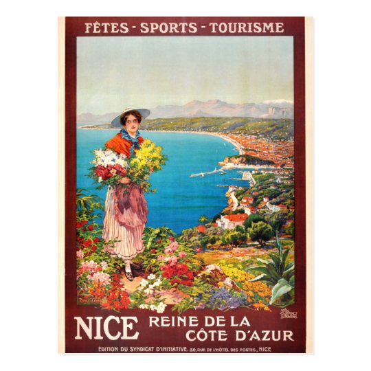 Vintage Nice Reine Cote D'Azur Postcard | Zazzle.com