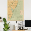 Vintage NJ, MD & Delaware Bay Lighthouse Map (1897 Poster | Zazzle