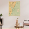 Vintage NJ, MD & Delaware Bay Lighthouse Map (1897 Poster | Zazzle