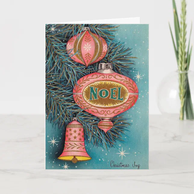 Vintage Noel Christmas Card | Zazzle