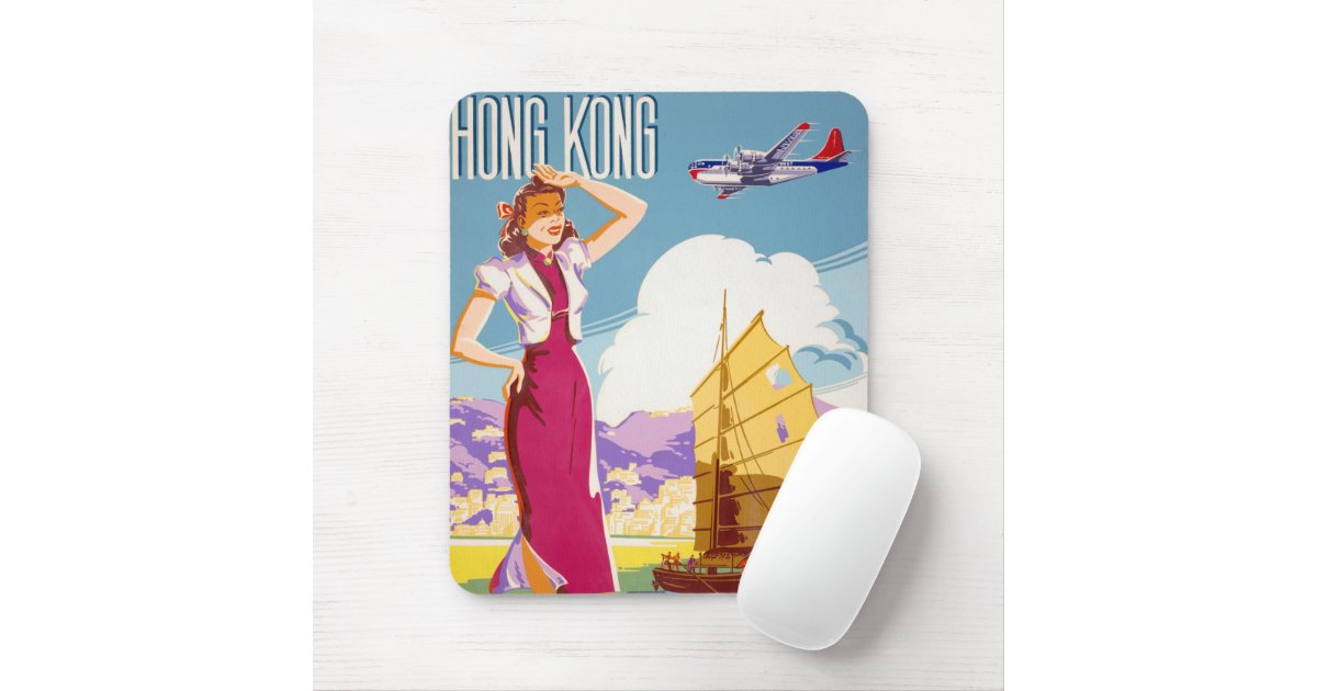 Vintage Northwest Airlines Advertising Poster Mouse Pad | Zazzle
