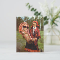 Vintage Norway, Sami mother and baby, Lapland Postcard | Zazzle