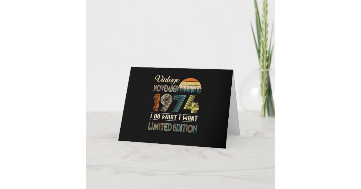 Vintage November 1974 What I Want Limited Edition Invitation | Zazzle