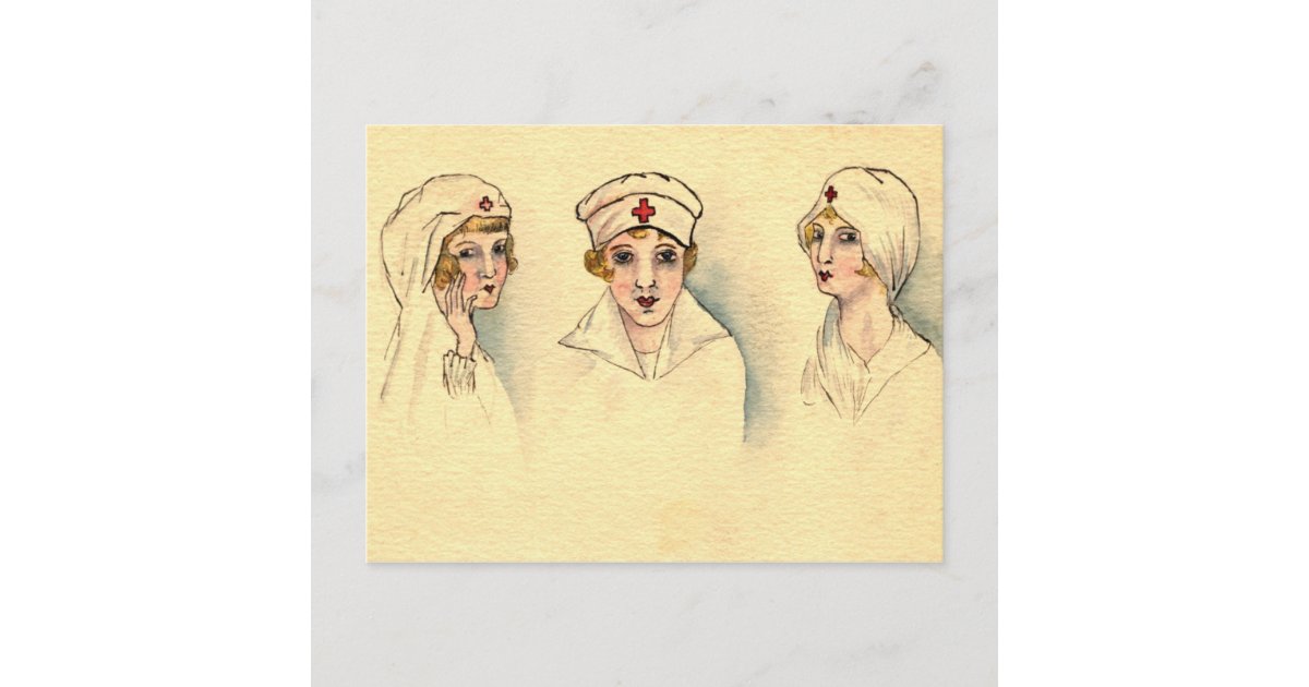 Vintage Nurse Postcard | Zazzle