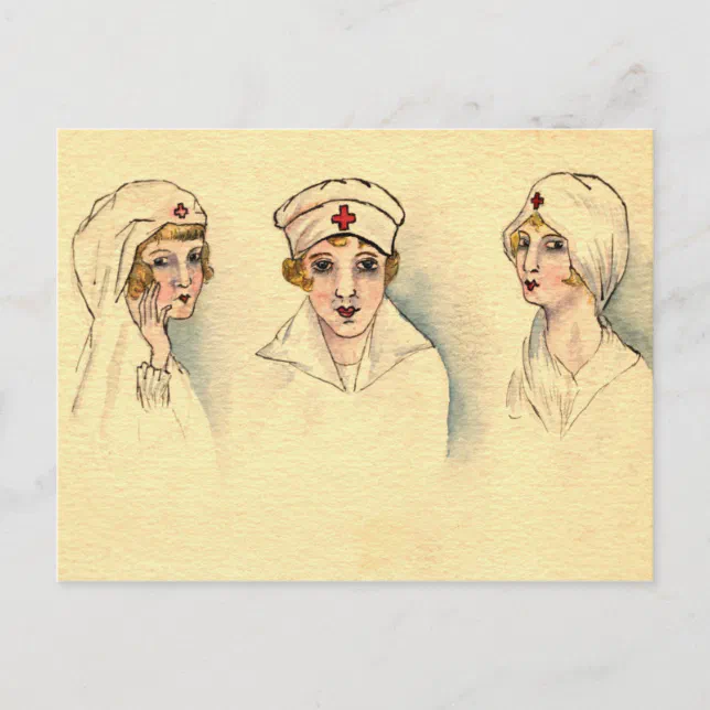 Vintage Nurse Postcard | Zazzle