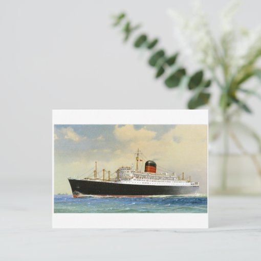 Vintage Ocean Liner Postcard | Zazzle
