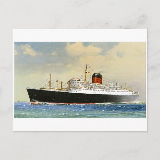 Vintage Ocean Liner Postcard | Zazzle.com