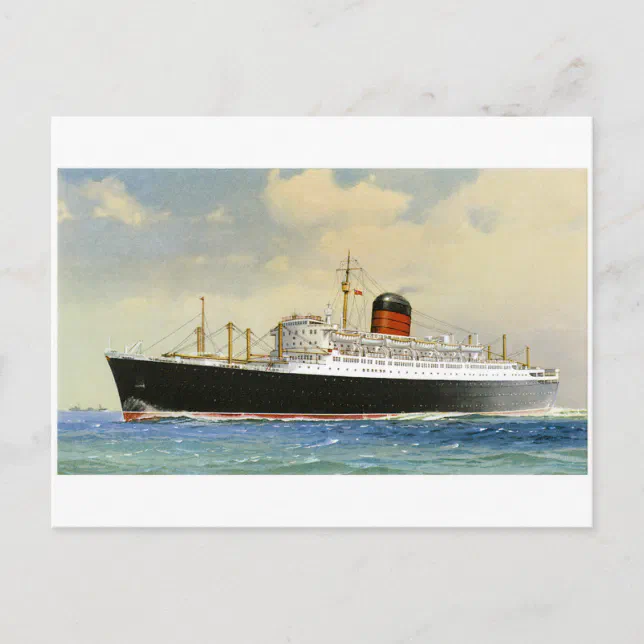Vintage Ocean Liner Postcard | Zazzle