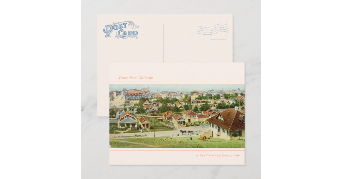 Vintage Ocean Park, Santa Monica 1910s Postcard | Zazzle