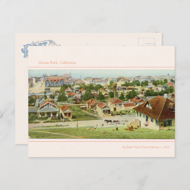 Vintage Ocean Park, Santa Monica 1910s Postcard | Zazzle