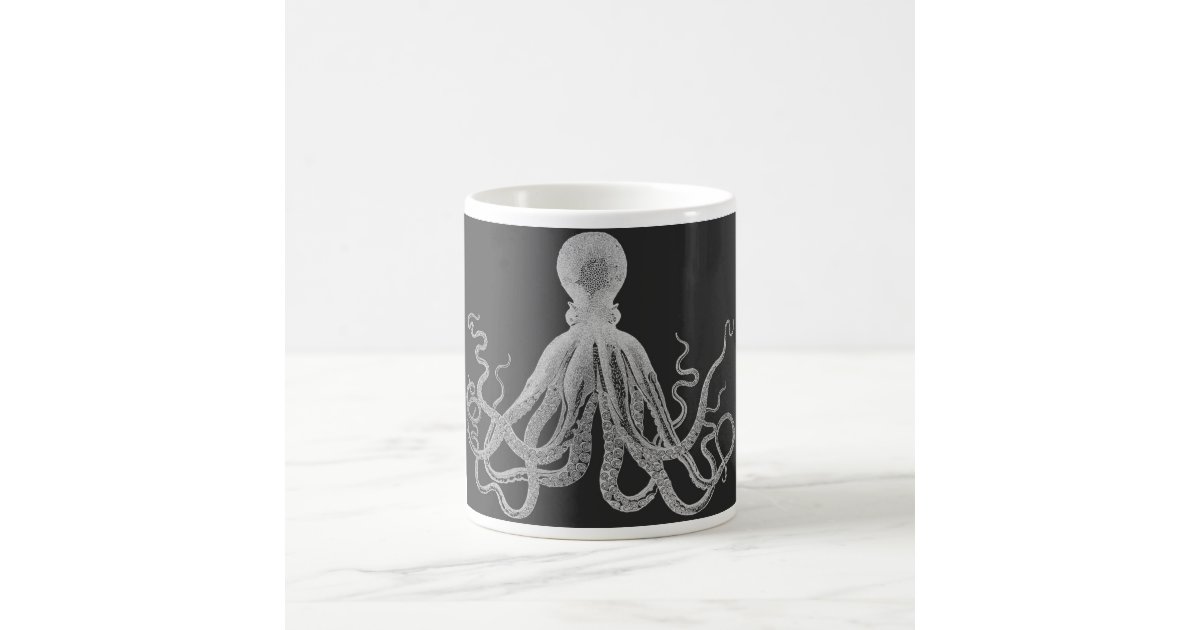 Vintage Octopus BW Mug | Zazzle