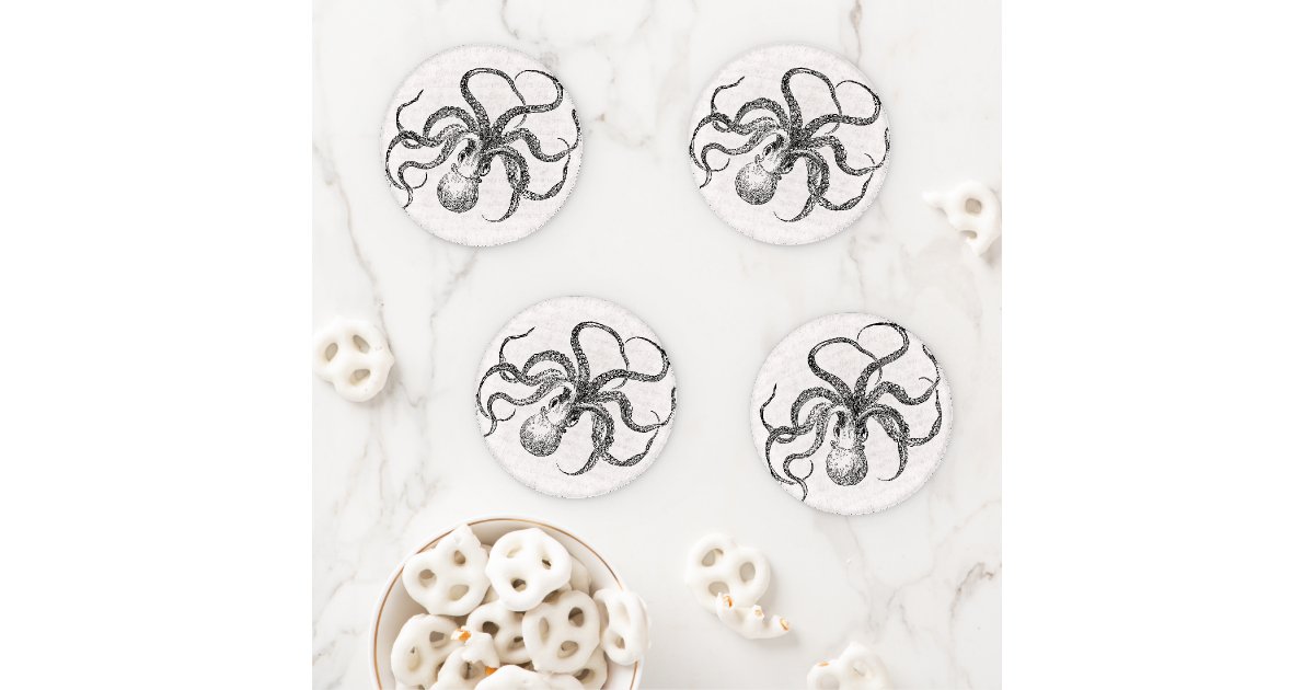 Vintage Octopus Coaster | Nautical Beach Coastal | Zazzle