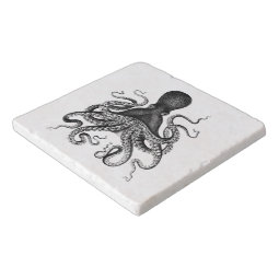 Vintage { Octopus } Illustration Trivet | Zazzle