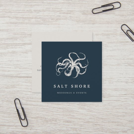 Vintage Octopus Square Business Card | Zazzle.com