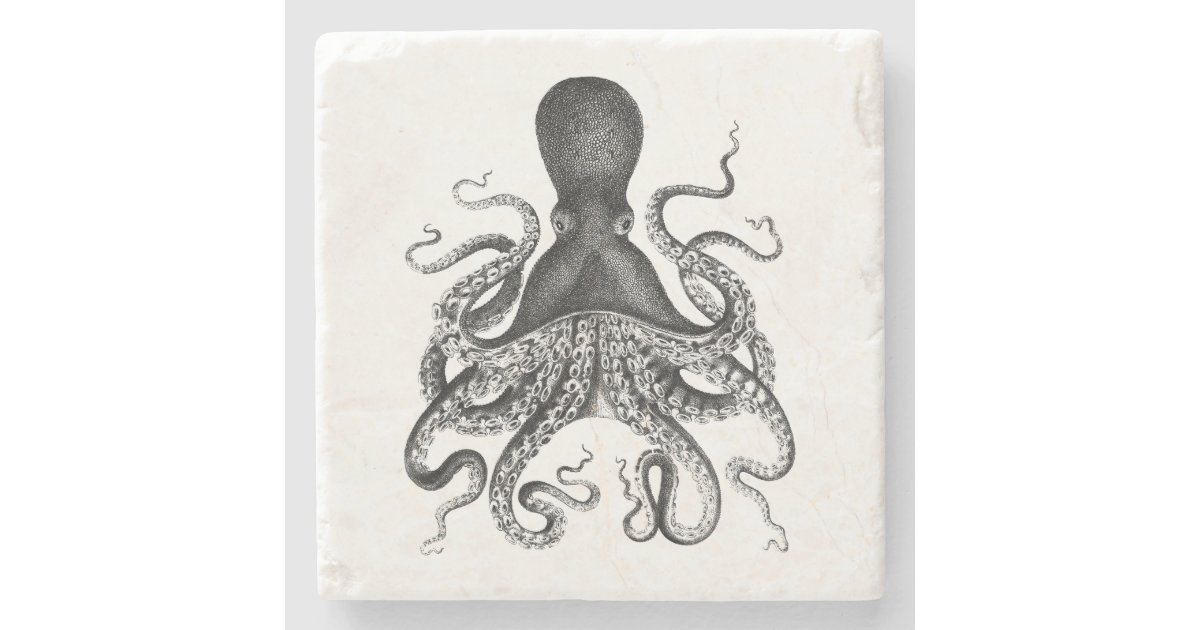 Vintage Octopus Stone Coaster | Zazzle