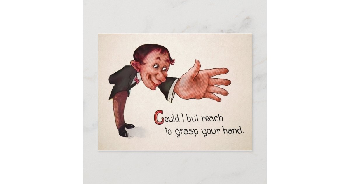 Vintage Odd Hand Shake Victorian Postcard | Zazzle