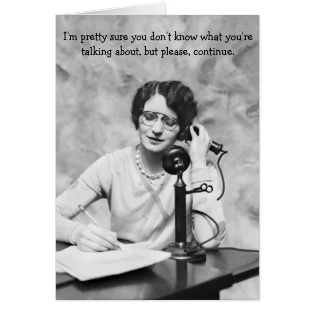 Vintage Office - Sarcasm on the Phone, | Zazzle