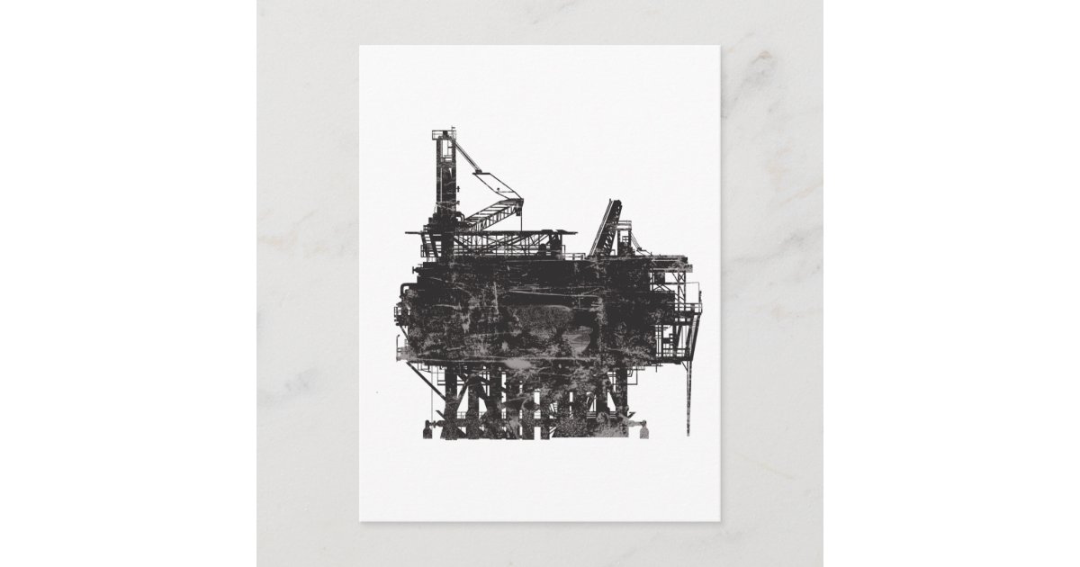 Vintage Oil Rig Postcard | Zazzle