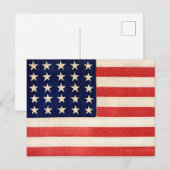Vintage Old American Flag Postcard | Zazzle