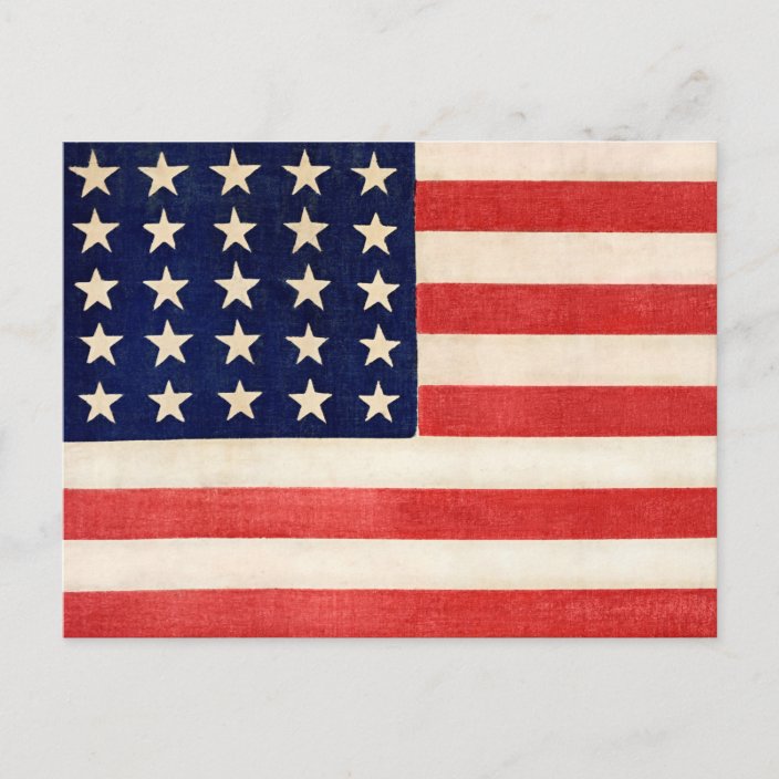 Vintage Old American Flag Postcard | Zazzle.com