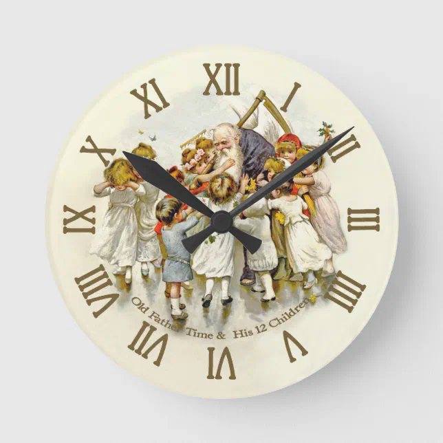 Vintage Old Father Time Clock | Zazzle