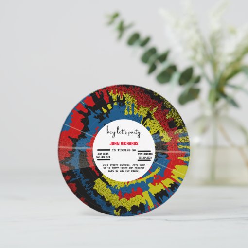 Vintage old Record Birthday invitation | Zazzle