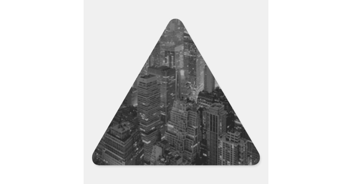 Vintage Old Style New York City Script Triangle Sticker | Zazzle